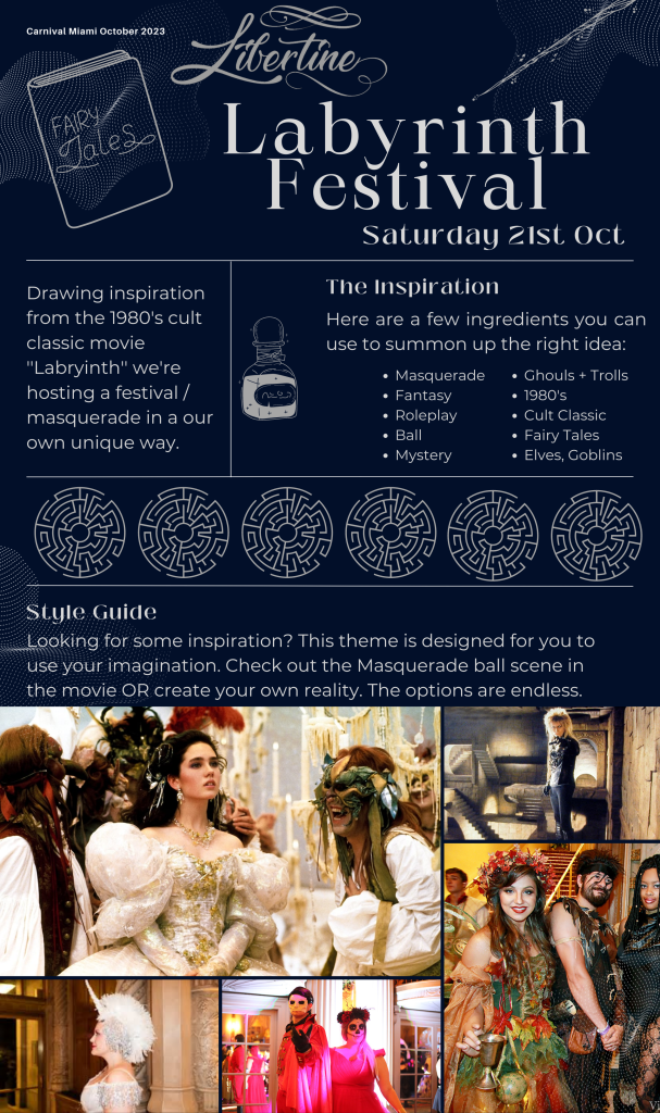 Labyrinth Festival – Saturday 21st Oct – Theme Guide - Libertine Events