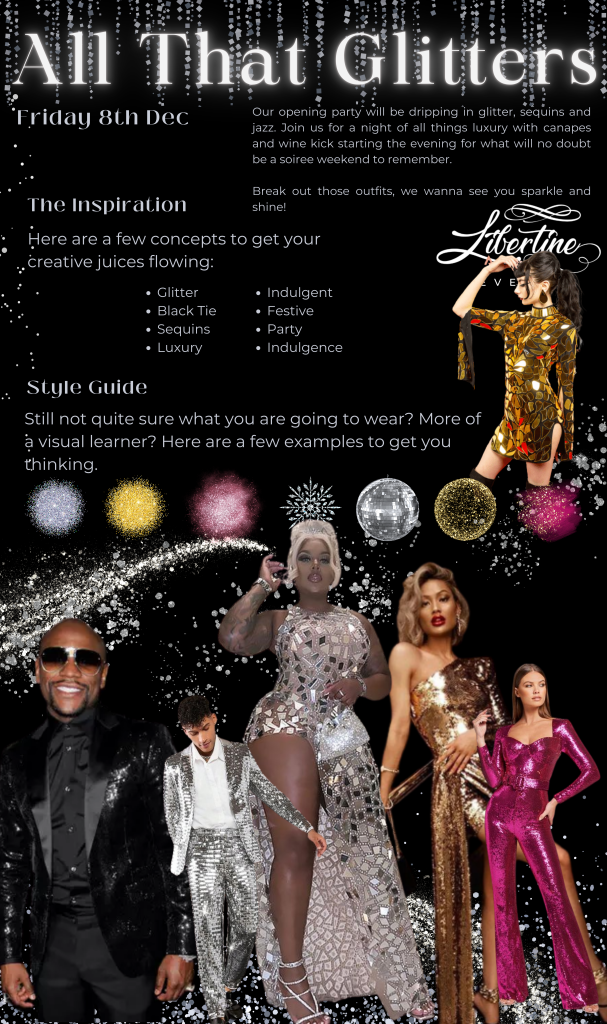 All That Glitters - Friday 8th Dec - Theme Guide - Libertine Events