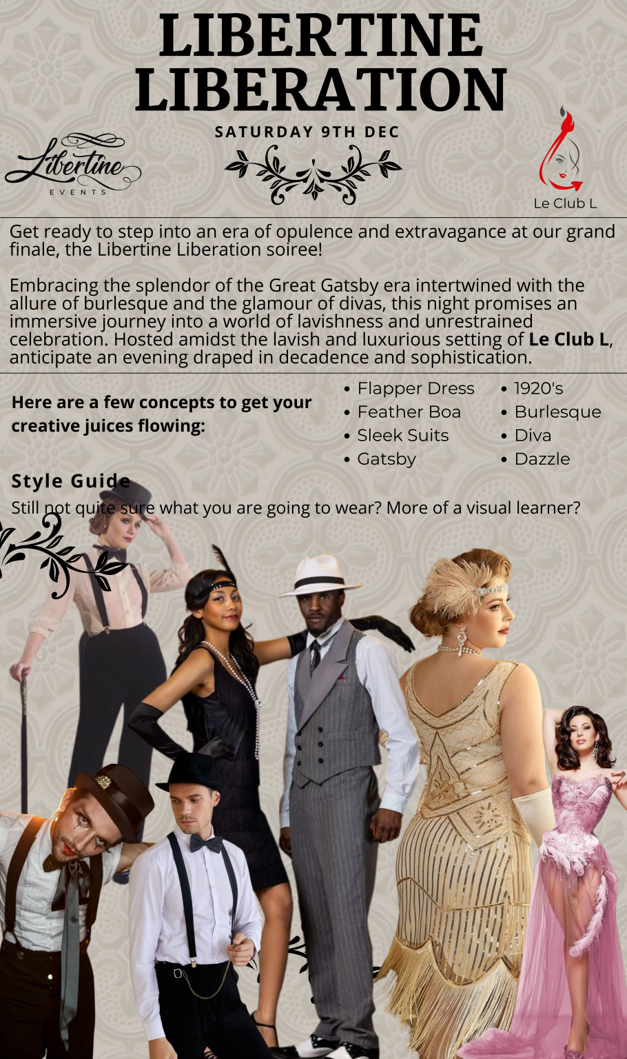 Libertine Liberation - Saturday 9th Dec - Theme Guide - Libertine Events
